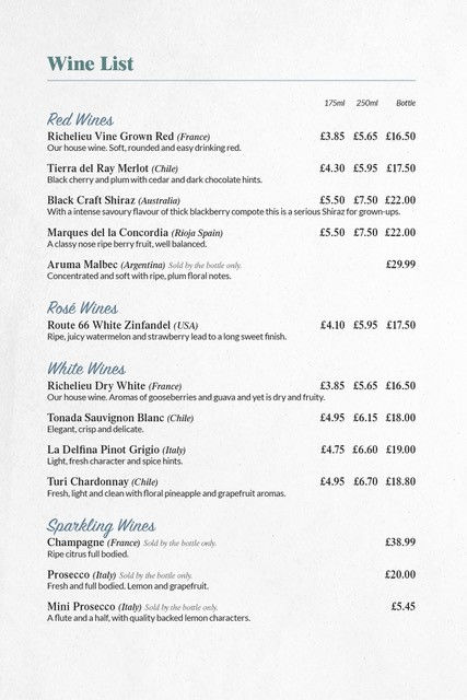 Sun Inn Bassenthwaite Menu