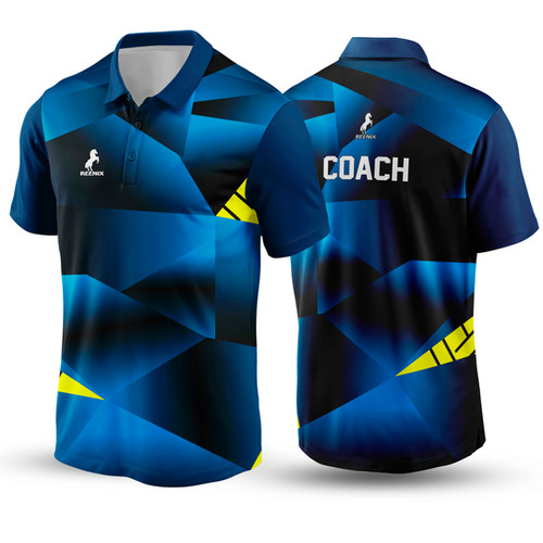 COACH TSHIRT NAVY BLUE, TBLUE Dryfit - Graphic printed CUZ-COH4 | REENIX.IN