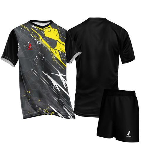 Volleyball Playing Kit Dryfit -Black-Grey - RVB14 | REENIX.IN