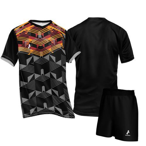 Volleyball Playing Kit Dryfit -Black-Grey - RVB5 | REENIX.IN