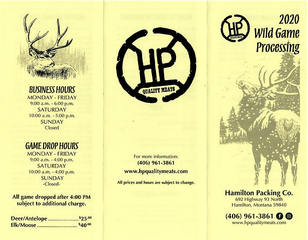Wild Game Processing | Hamilton Packing Company