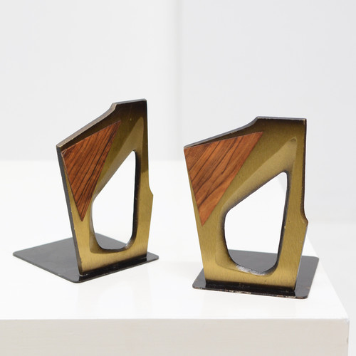 Brass and Rosewood Bookends, Dayagi, Israel c. 1960s | simplymod