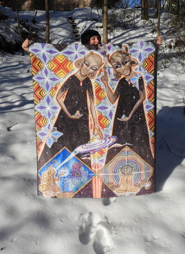 Macro Beings Plush Blanket 2 sizes | art by celeste