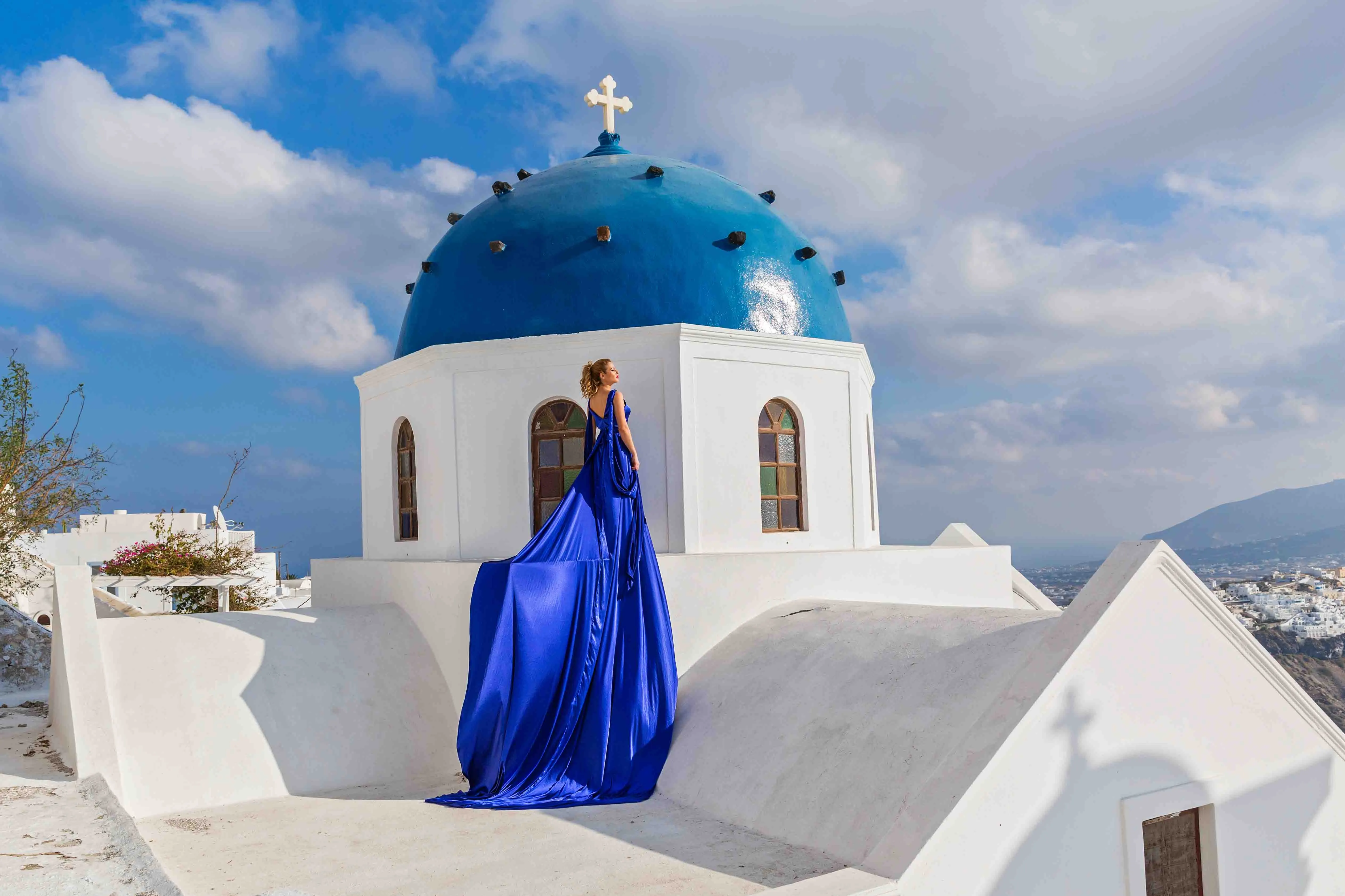 Ultimate Flying Dress Photoshoot | Choose your Santorini Pro Photographer