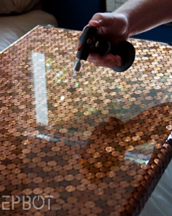 Embedded Coin Tabletop