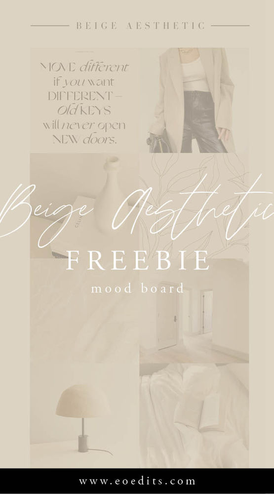 Beige Aesthetic FREEBIE Vision Board