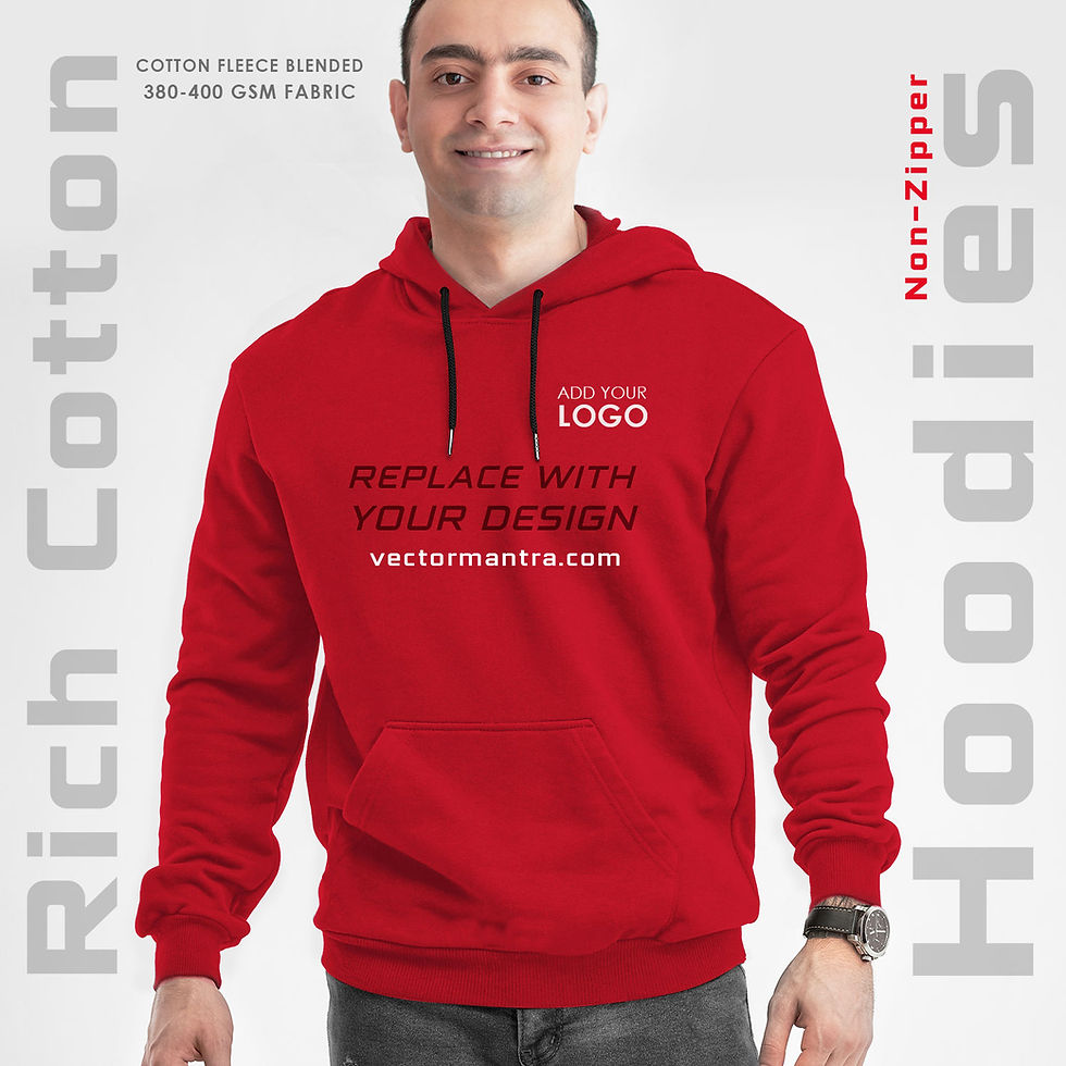 Customized Red Sweatshirt | Hoodie Manufacturer in Bangalore | Vector ...