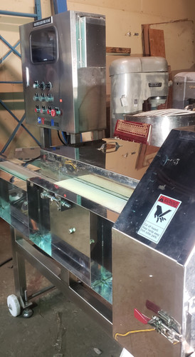 Young Nam High Speed Food Slicer W/ inverter Rubber Belt Conveyor | MarChef