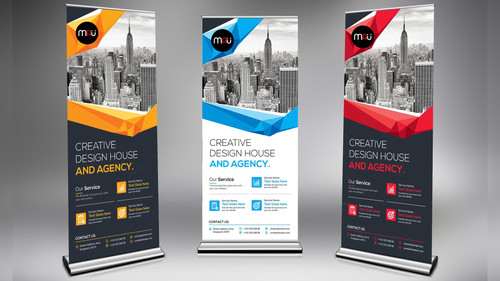 Banners, Pendones con estructura rollup | mau