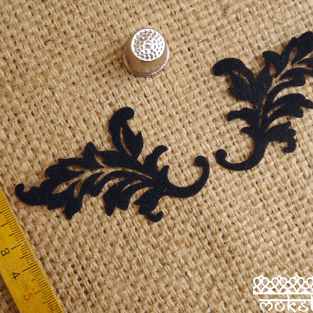 Baroque Flock Applique MA7013 | Mokshatrim | Haberdashery