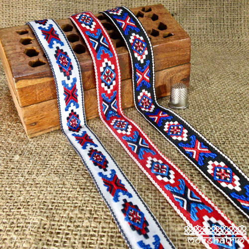 Tribal Jacquard Ribbon MA140 | Mokshatrim | Haberdashery