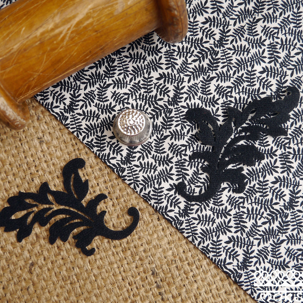 Baroque Flock Applique MA7013 | Mokshatrim | Haberdashery