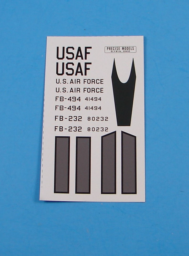 McDonnell F-101 Decal Sheet | precisemodelsllc