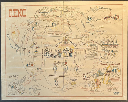 Robert Caples map of Reno | Art of Nevada