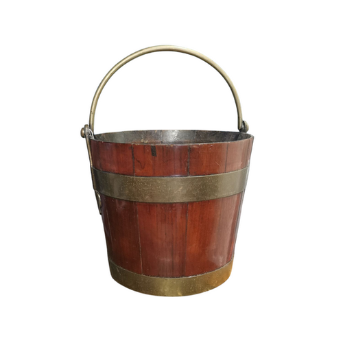 Georgian Brass Bound Mahogany Peat Bucket | Hall Fine Art