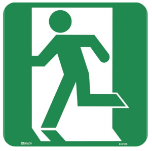 BRADY-859125-Exit Sign - Running Man-180X180 | WA Safety Products Australia