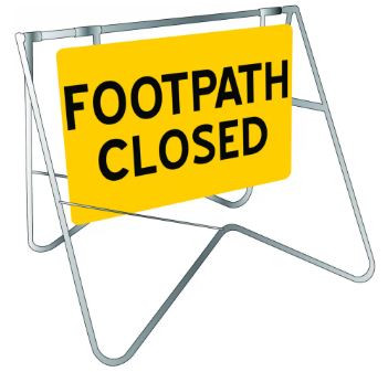 STD513--Footpath Closed Swing Stand Signage | WA Safety Products Australia