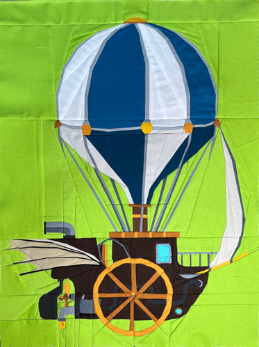Steampunk Aircraft Balloon Foundation Paper Piecing Pattern | Pitcher's ...
