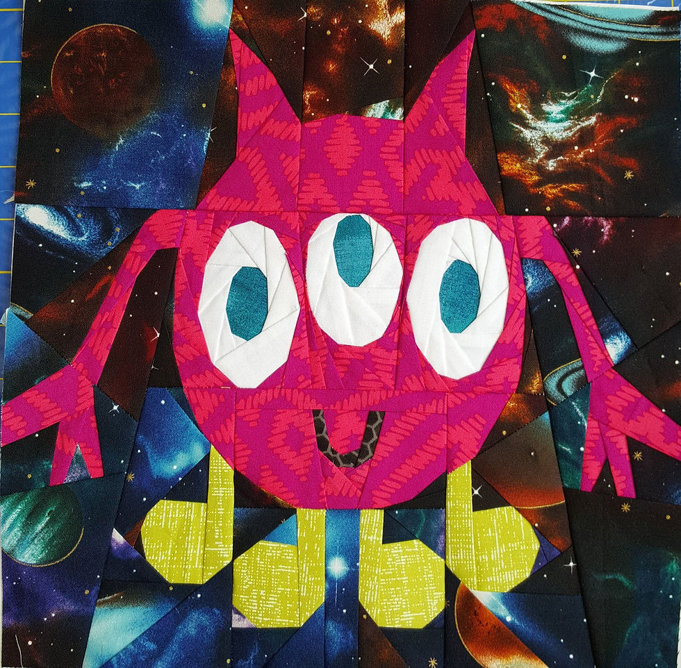 Monster Alien 5 Outer Space Foundation Paper Piecing Pattern | Pitcher ...