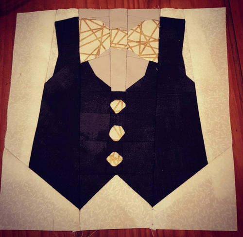 Vest and Bow Tie Foundation Paper Piecing Pattern | Pitcher's Boutique