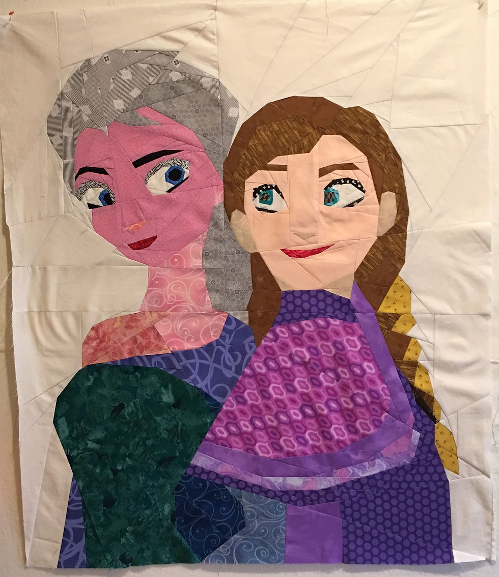 Elsa and Anna Frozen Foundation Paper Piecing Pattern | Pitcher's Boutique