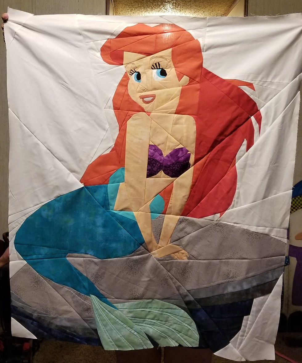 Ariel Little Mermaid Foundation Paper Piecing Pattern | Pitcher's Boutique