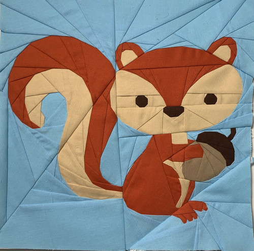 Fall Autumn Squirrel Foundation Paper Piecing Pattern | Pitcher's Boutique