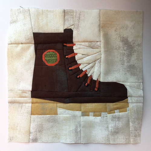 Hiking Boot Foundation Paper Piecing Pattern | Pitcher's Boutique