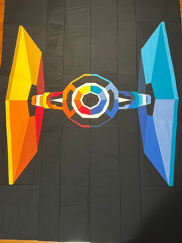 Rainbow Tie Fighter Foundation Paper Piecing Pattern | Pitcher's Boutique