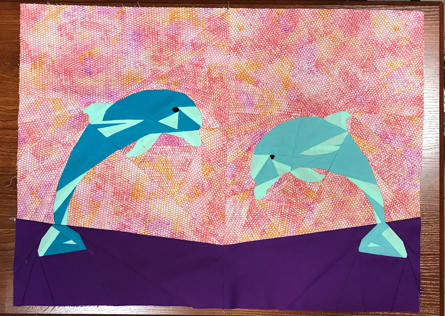 Two Dolphins Jumping Foundation Paper Piecing Pattern | Pitcher's Boutique Two Dolphins Jumping Foundation Paper Piecing Pattern | Pitcher's Boutique