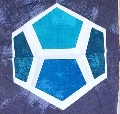 Gem or Dice D12 Foundation Paper Piecing Pattern | Pitcher's Boutique