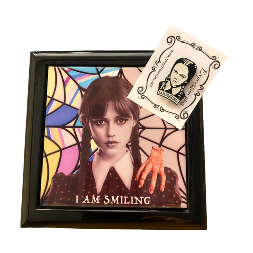 Wednesday Addams jewellery box (free pin) | The Gift Burrow