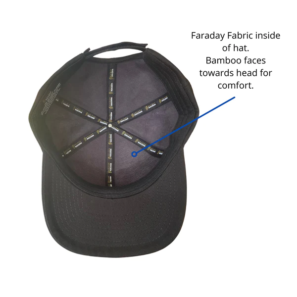 Golden Kocoon EMF Protection Cotton Bamboo Cap - Jet Black | Safer EMF