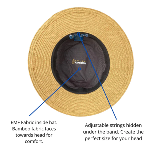 Golden Kocoon EMF Protection Hat - Raffia | Safer EMF