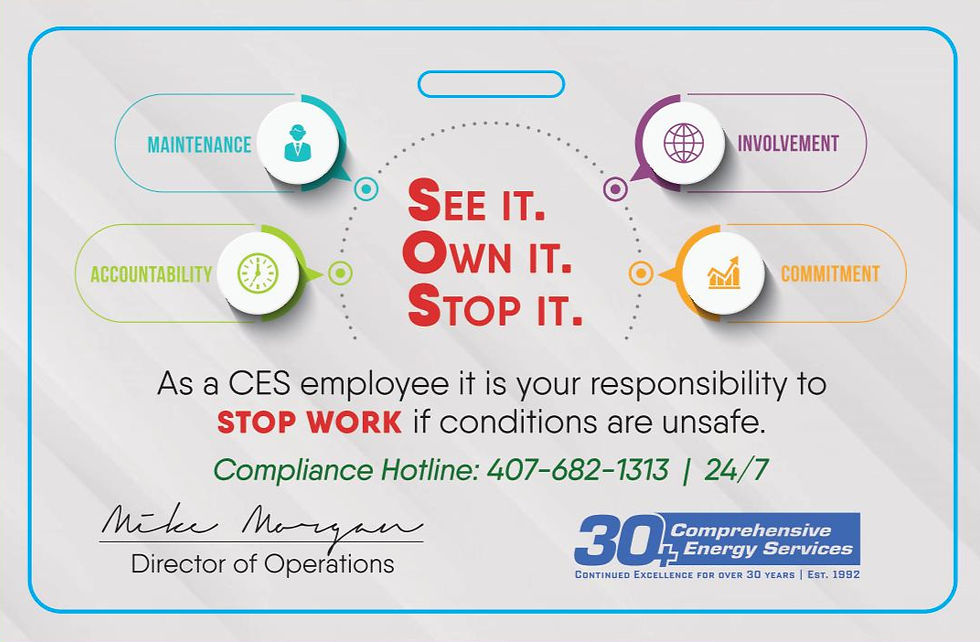 CES Launches Stop Work Authority Program