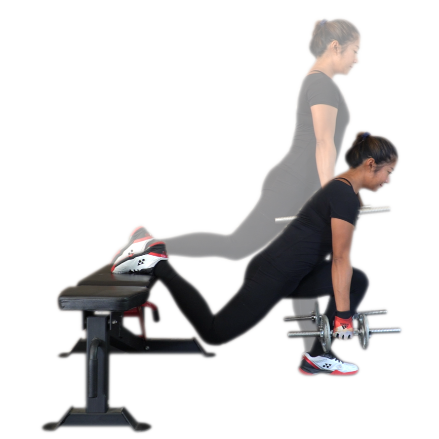 Dumbbell Rear Foot Elevated Split Squat