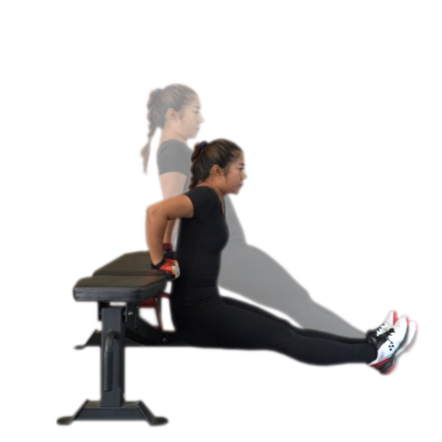 Straight Leg Tricep Dip