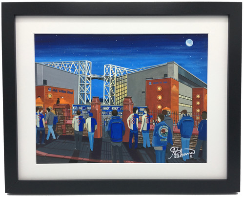 Blackburn Rovers F.C, Ewood Park Stadium High Quality Framed Giclee Art ...