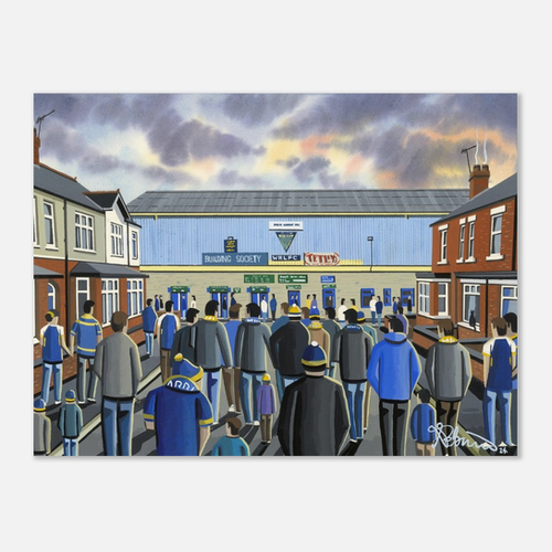Warrington Wolves, Retro Rugby Poster. Stadium Art Gift. Museum Quality ...