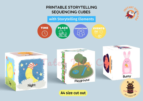 Printable Story cubes with storytelling sequencing Picture Puzzle ...