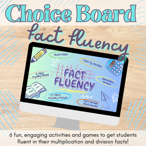 Fact Fluency Choice Board | MrsPhillipsN5th