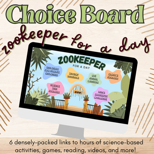 Zookeeper Choice Board | MrsPhillipsN5th