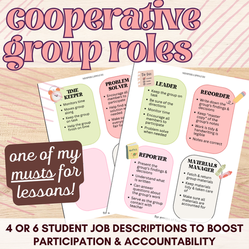 Cooperative Group Roles | MrsPhillipsN5th