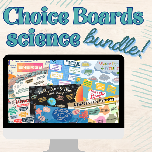 Bundle! Science Choice Boards | MrsPhillipsN5th