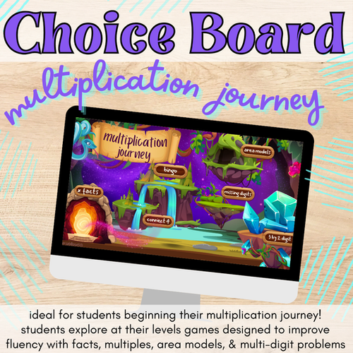Multiplication Journey Choice Board | MrsPhillipsN5th