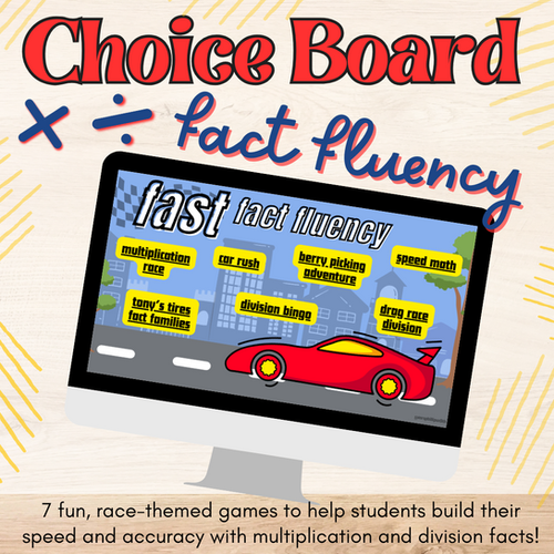 Fast Fact Fluency Choice Board | MrsPhillipsN5th
