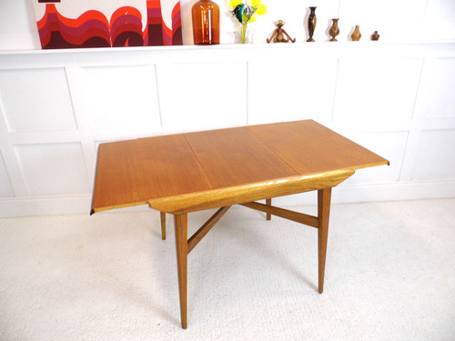 Vintage Harris Lebus 1956 LINK extending Oak midcentury dining table ...