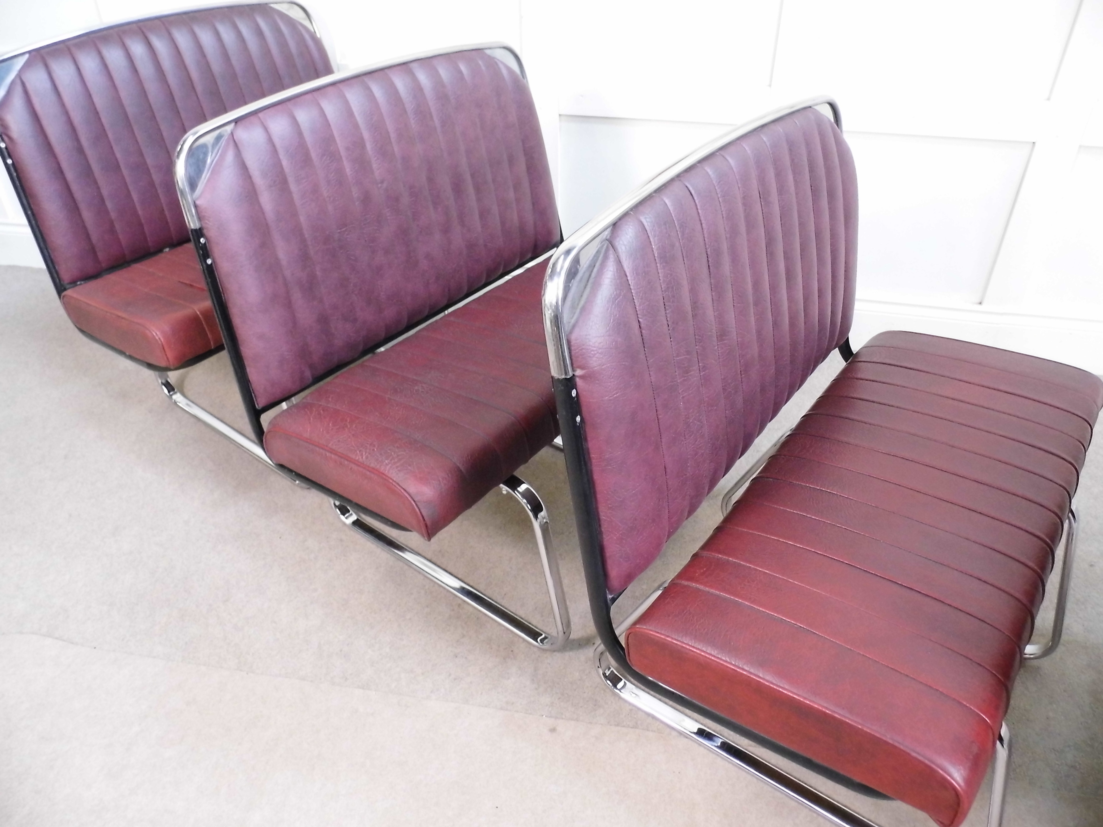 Vintage Ex Bus seats reworked into benches | website