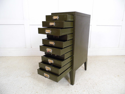 Vintage retro Industrial chic ex military metal Filing cabinet HOWDEN ...