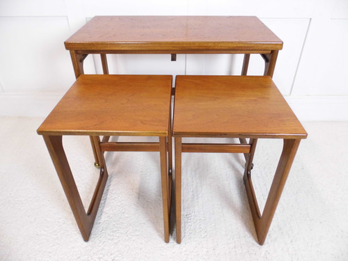 Vintage Retro McIntosh Teak Side tables set foldout games table 1960s ...